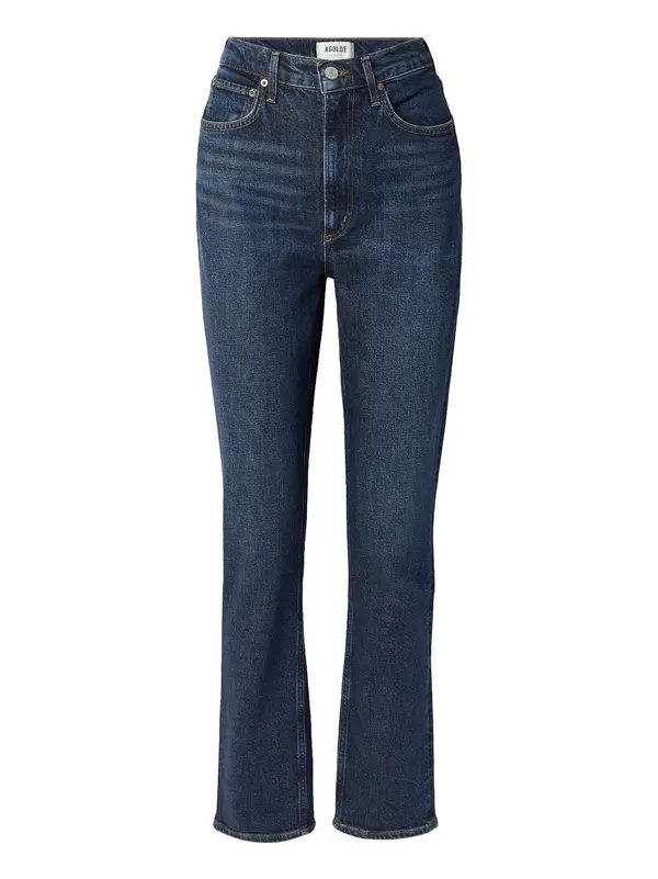 AGOLDE High Rise Stovepipe Straight-leg Organic Jeans - Blue
