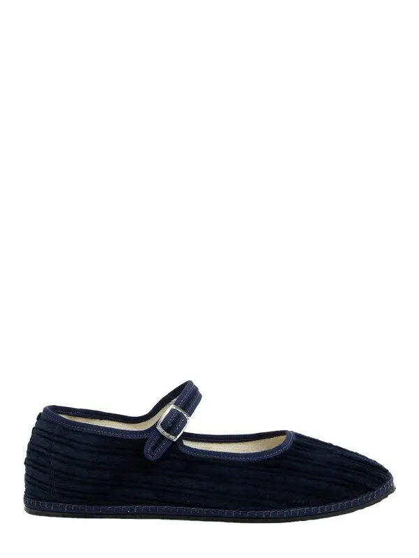 VIBI VENEZIA Corduroy Mary Jane Flats - Blue