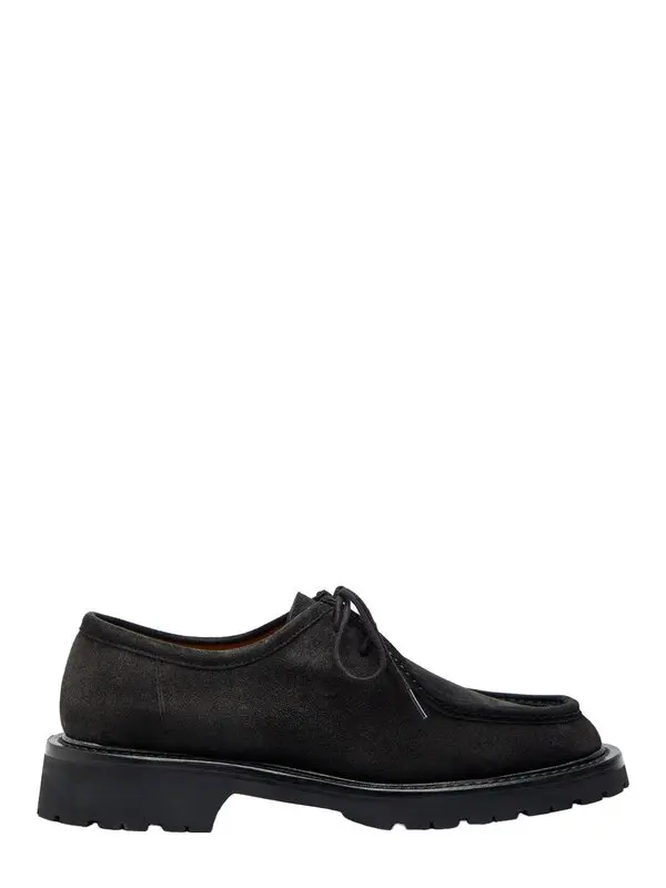 Legres Suede Derby Shoes - Black