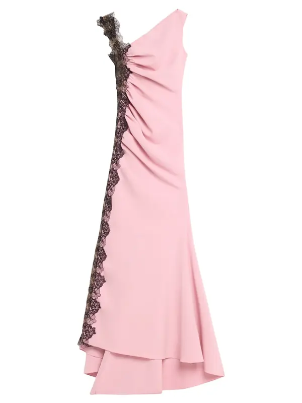 ATELIER PRABAL GURUNG Hannah Lace Trumpet Gown - Sakura Pinkblack