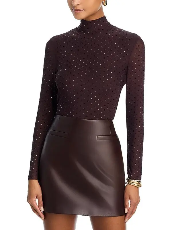 Aqua Embellished Top Exclusive - Brown