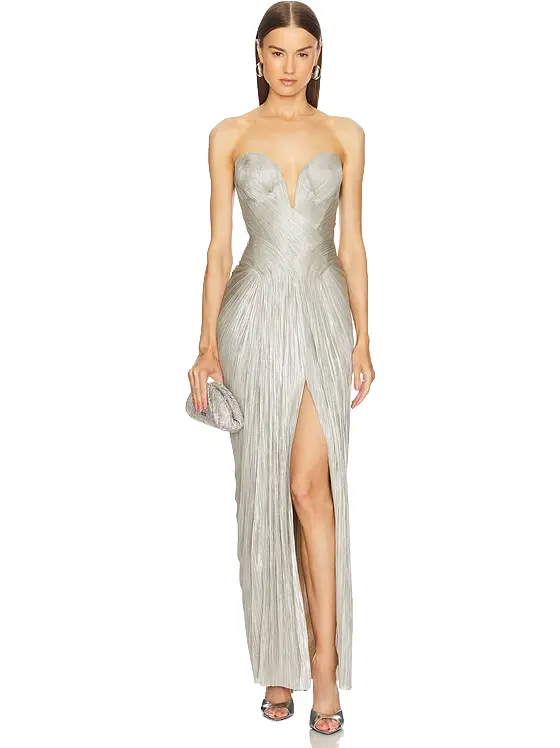 MARIA LUCIA HOHAN Noor Gown - Gunmetal
