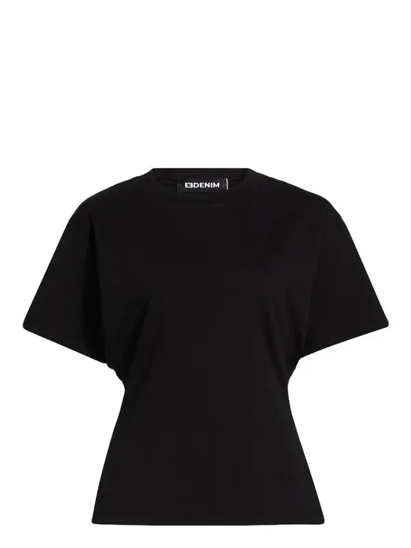 EB DENIM Eero Cotton T-shirt - Tar