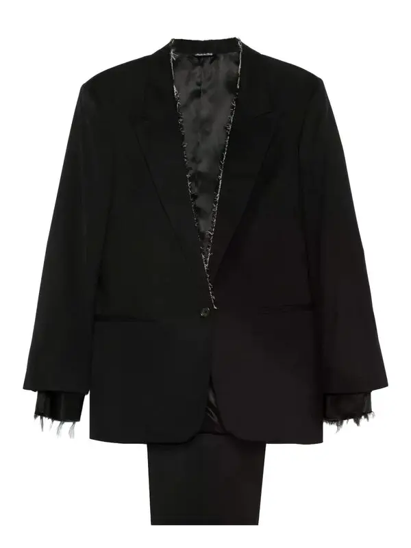ERALDO Frayed Suit - Black