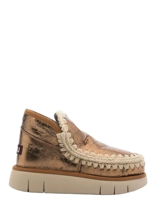 Mou Bounce Ankle Boots - Gold