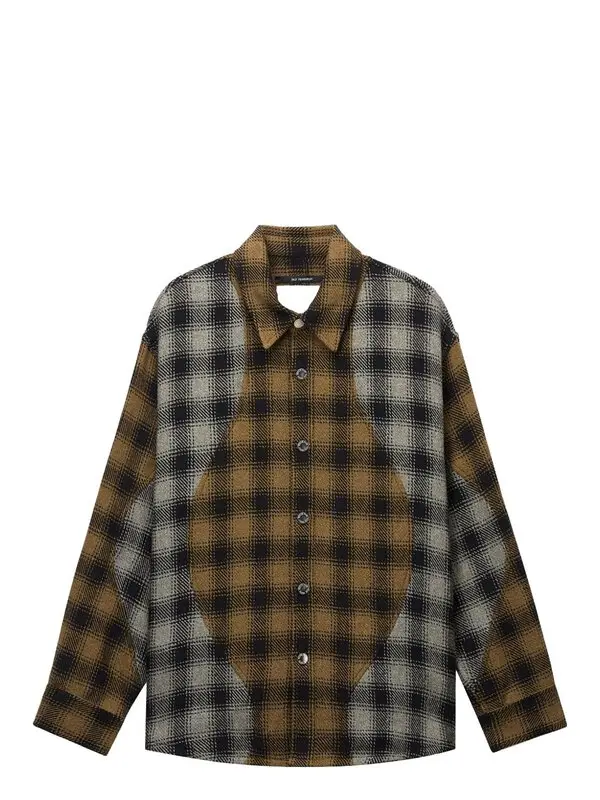 SONG FOR THE MUTE Tartan-pattern Shirt - Black