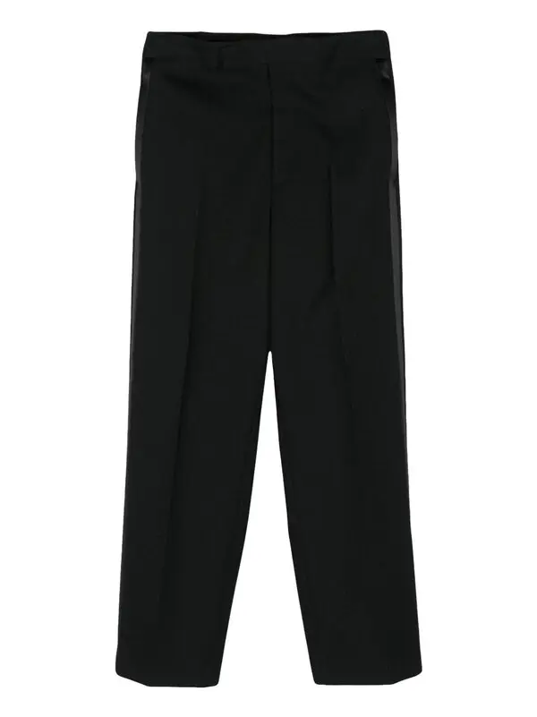 SAPIO Satin-trim Trousers - Black