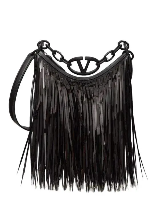Valentino Garavani Mini Vlogo Moon Shoulder Bag - Black