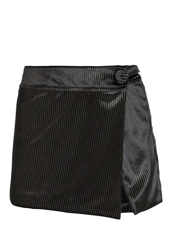 AMIR SLAMA Lurex Detail Mini Skirt - Black