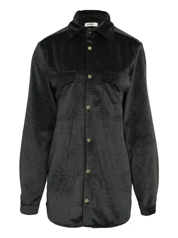 AMIR SLAMA Corduroy Shirt - Black