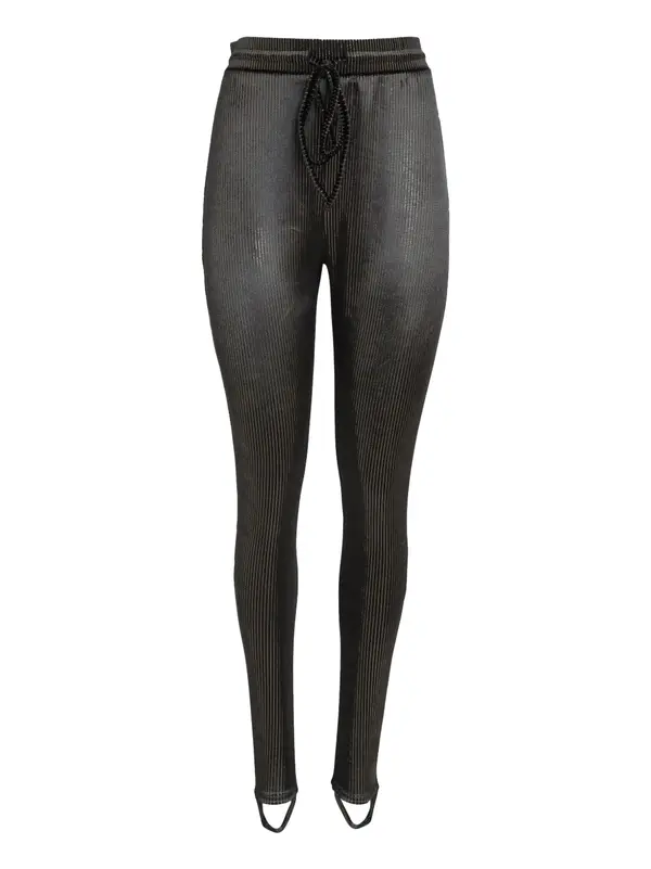 AMIR SLAMA Lurex-detail Leggings - Black