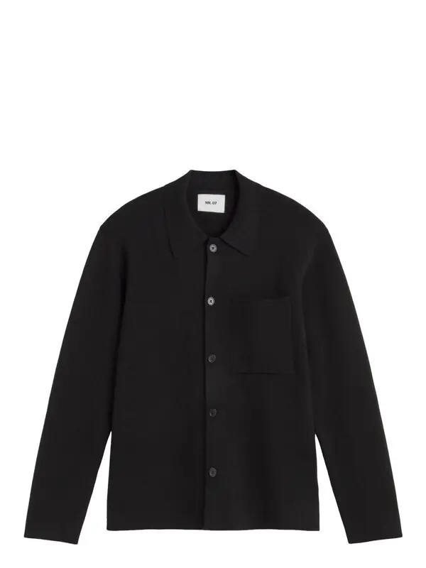 Nn07 Jonas Knitted Shirt - Black