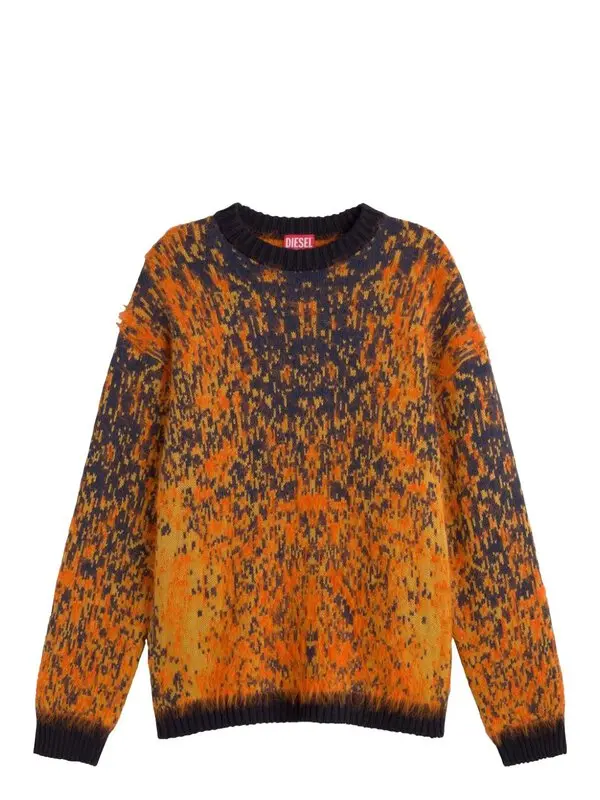 DIESEL® Patterned Intarsia-knit Jumper - Orange