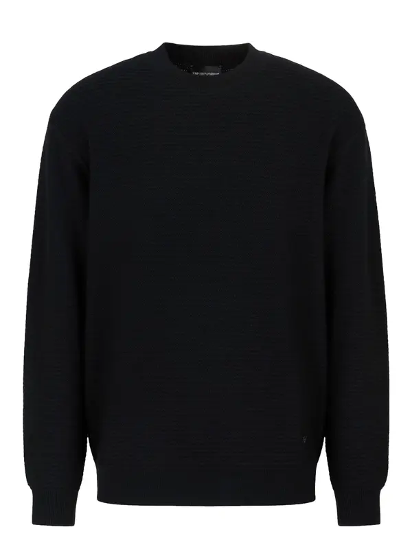 Emporio Armani Appliqué-logo Jumper - Black