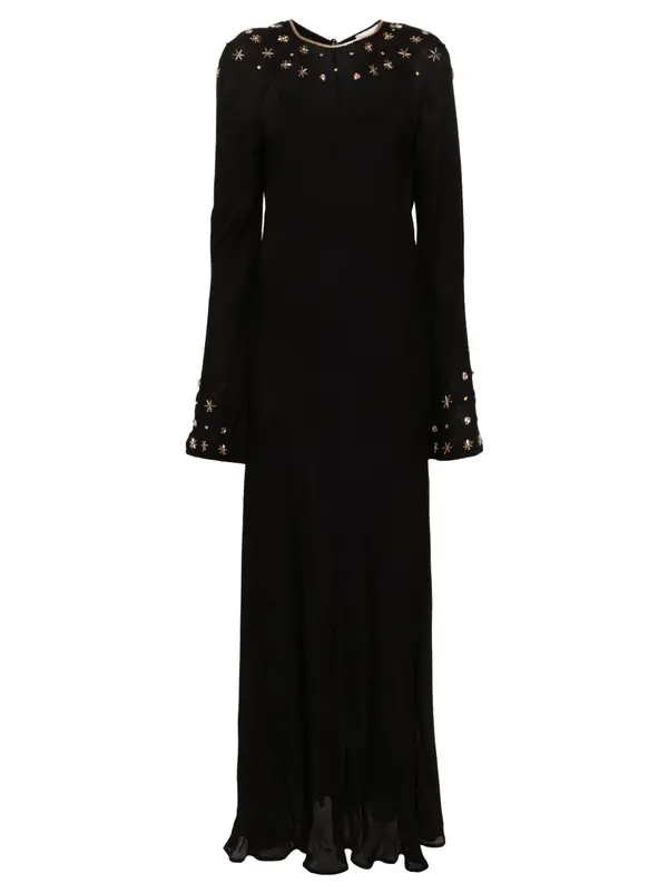 FORTE_FORTE Crystal-embellished Maxi Dress - Black