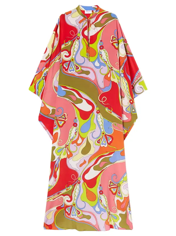 Emilio Pucci Abstract-pattern Print Maxi Dress - Red