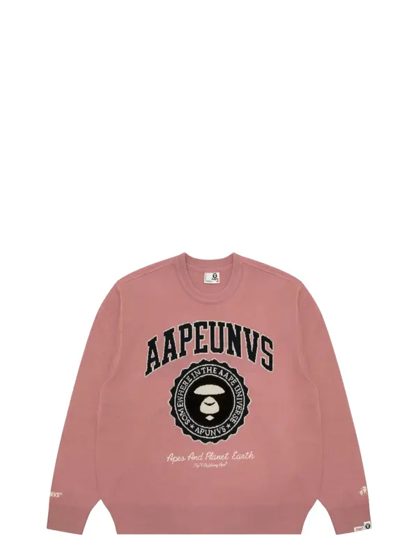 AAPE BY *A BATHING APE Embroidered-logo Sweater - Pink