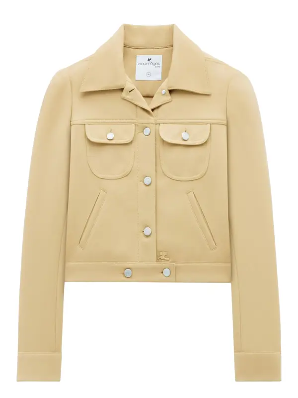 COURREGES Twill Trucker Jacket - Neutrals