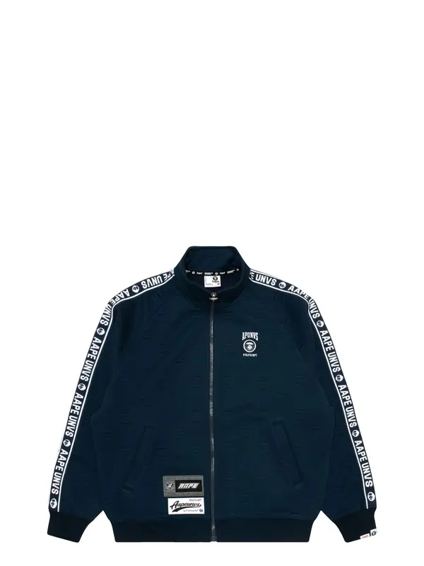 AAPE BY *A BATHING APE Logo Zip-up Sweatshirt - Blue