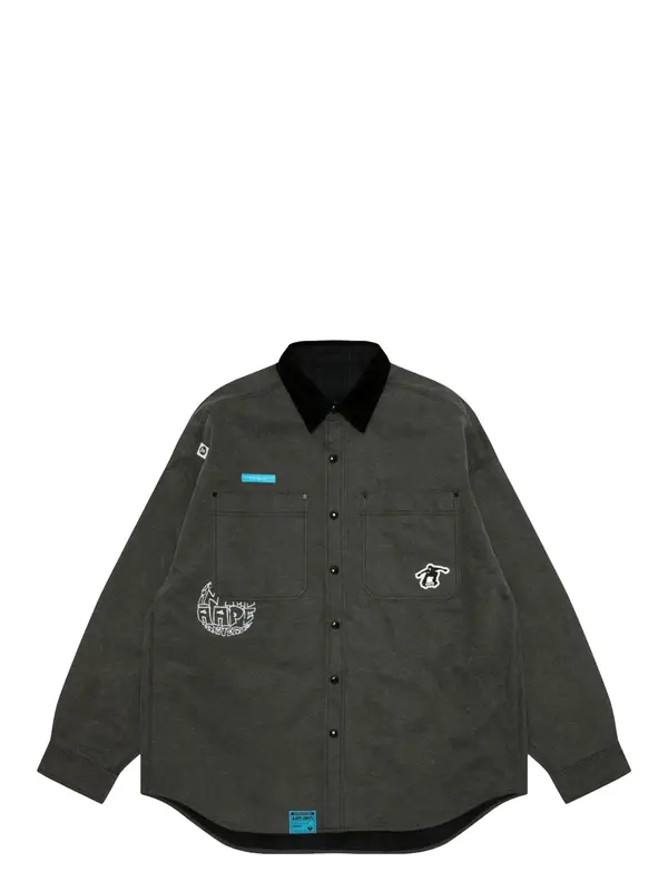 AAPE BY *A BATHING APE® Logo-embroidered Shirt - Black