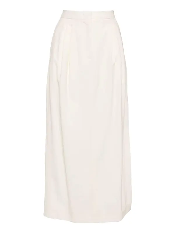 Elie Saab Crepe Midi Skirt - Neutrals