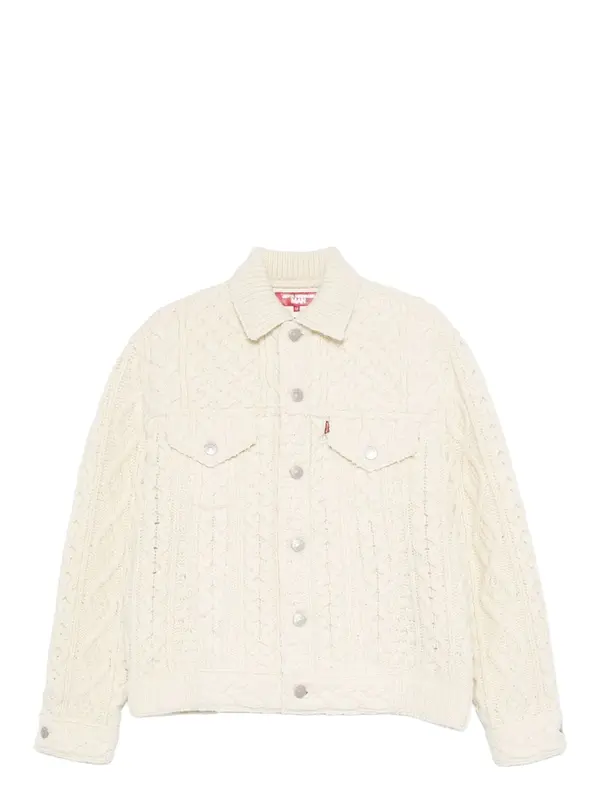 Junya Watanabe X Levi's® Aran-knit Cardigan - White
