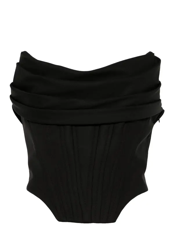 Giuseppe Di Morabito Pleat-detail Bustier - Black