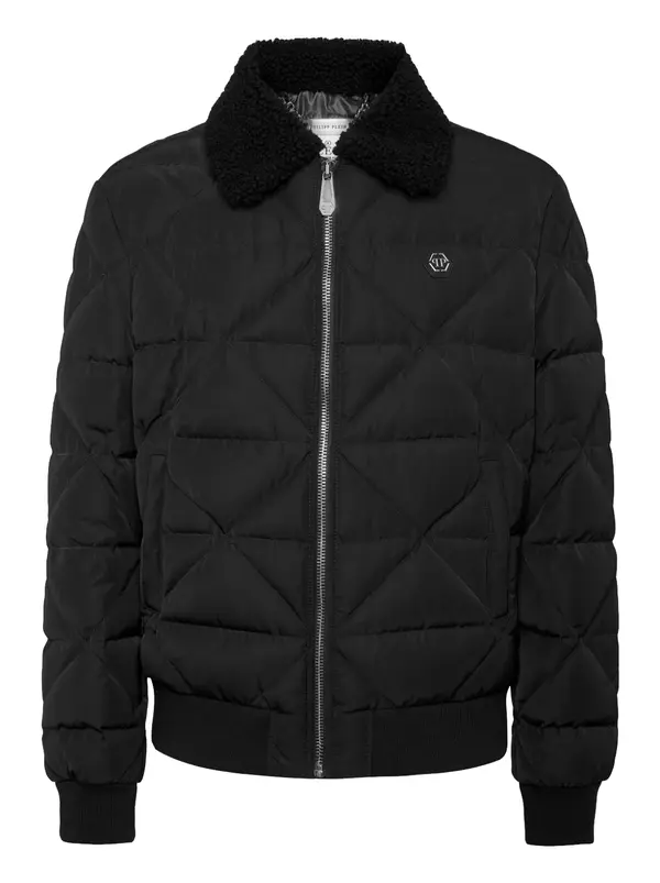Philipp Plein Shearling Padded Jacket - Black
