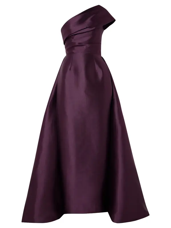 Solace London Alba One-shoulder Gown - Purple