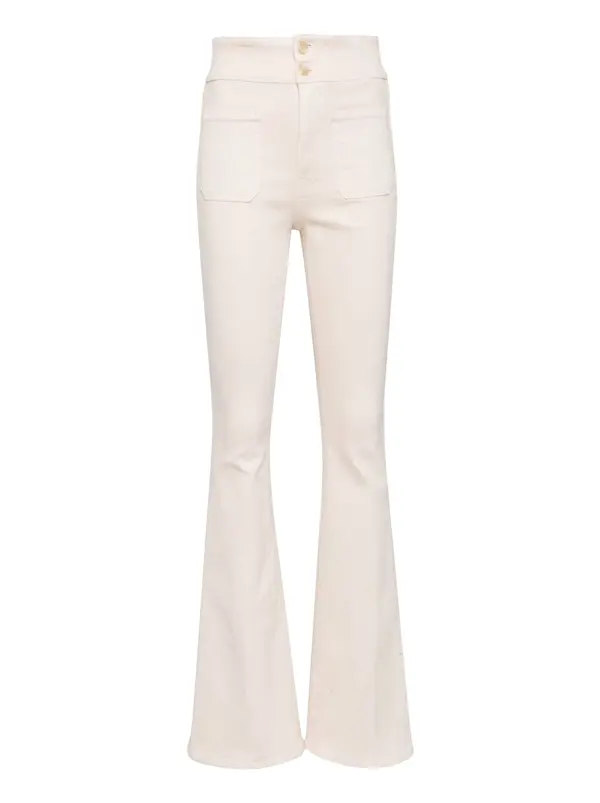 Veronica Beard Beverly Flared Jeans - Neutrals