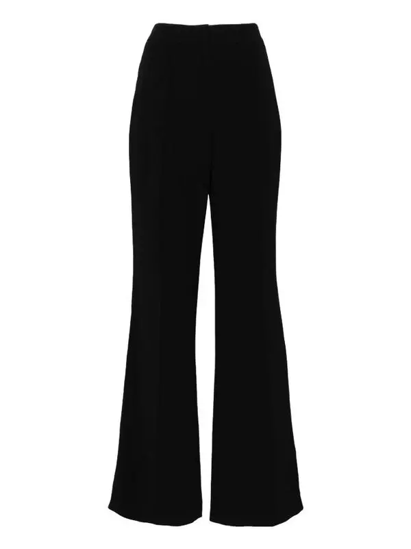 Elie Saab Topstitch Crepe Trousers - Black