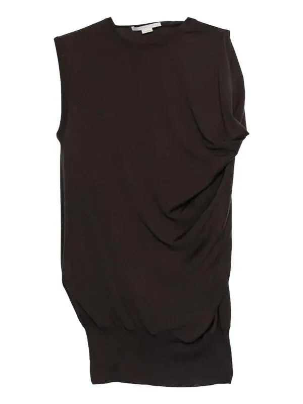 Stella McCartney Draped Knit Top - Brown