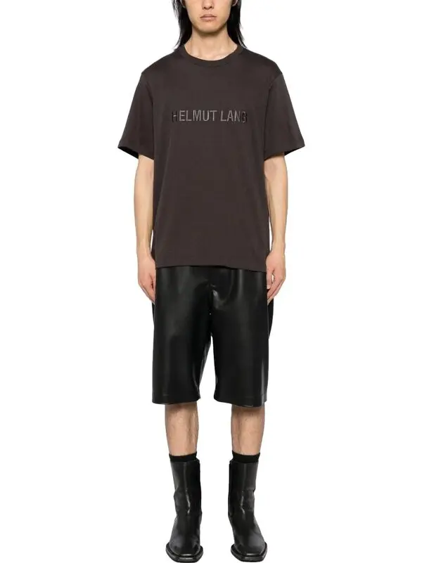 Helmut Lang Logo-embroidered T-shirt - Brown