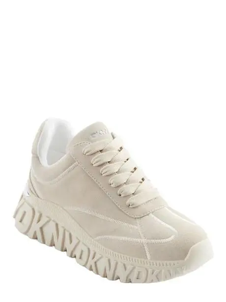 Dkny Laeoni Platform Sneakers - Bone/ Silver