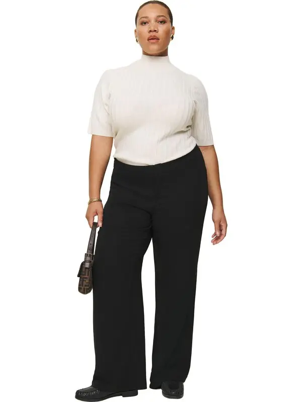 REFORMATION Vida Low Rise Pant Es - Black