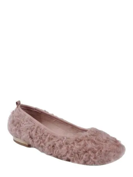 ARTISAN CRAFTED BY ZIGI Quincy Faux-fur Flat - Pink Leather