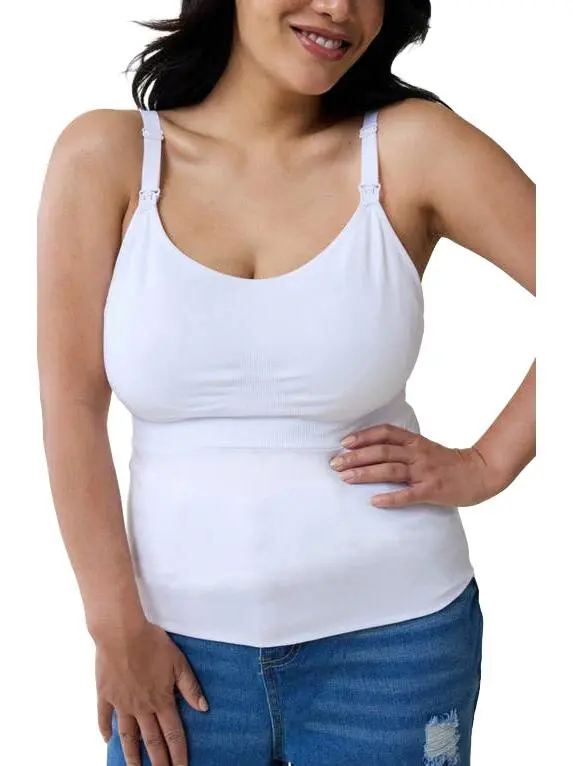 INGRID & ISABEL® 2-pack Nursing And Pumping Camisoles - White/ White