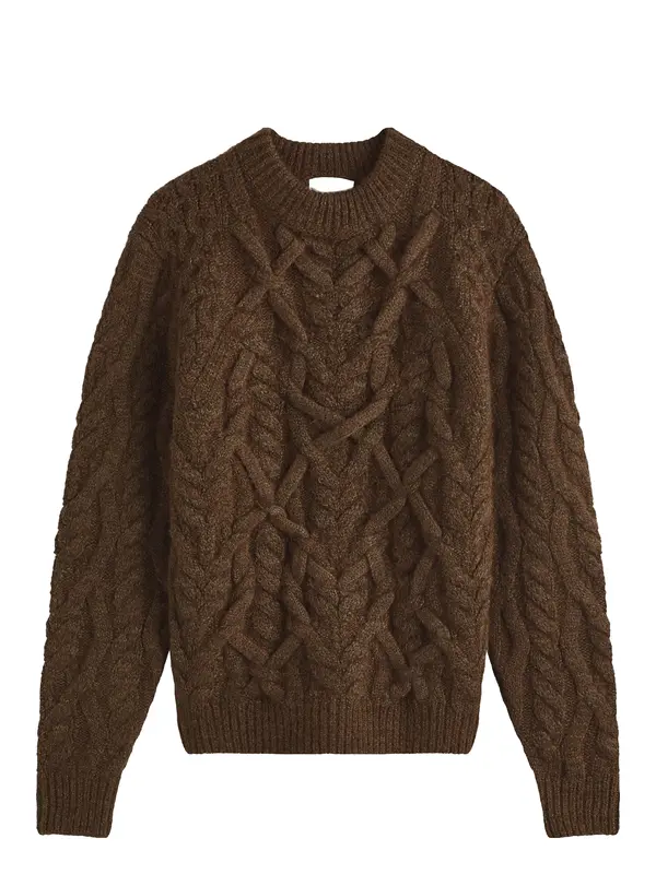 Isabel Marant Pio Cable Knit Jumper - Bronze