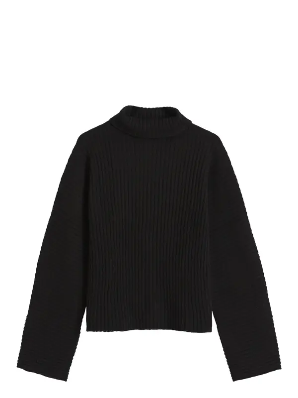 BASERANGE Kai Turtleneck Top - Black