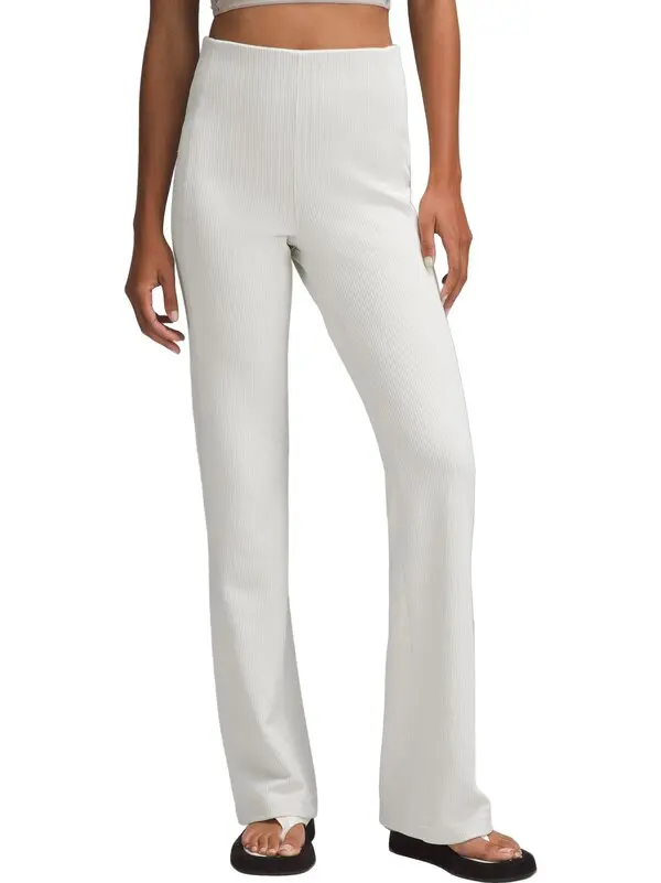 Lululemon Ribbed Softstreme Flared Pant - Bone