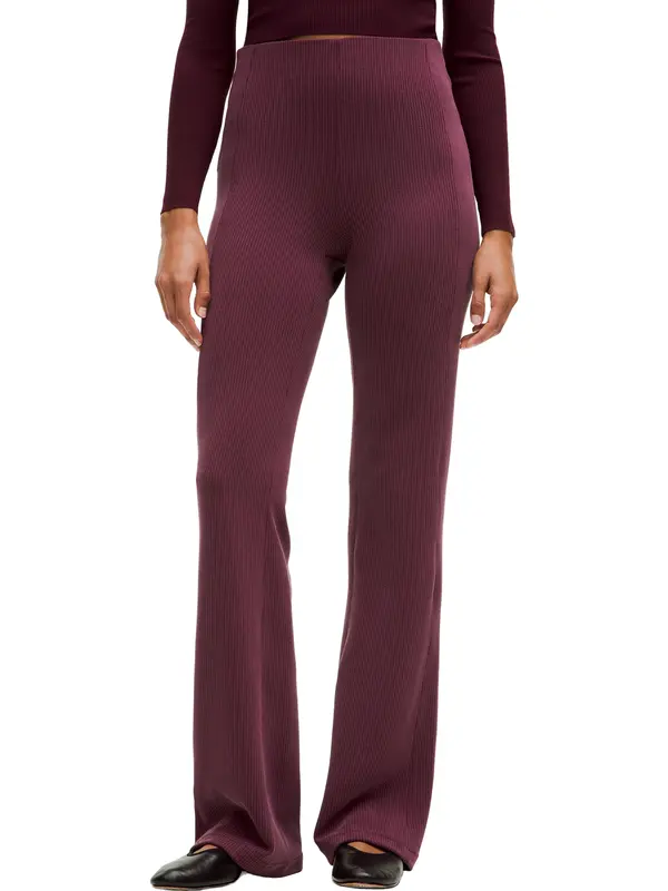 Lululemon Ribbed Softstreme Flared Pant - Garnet