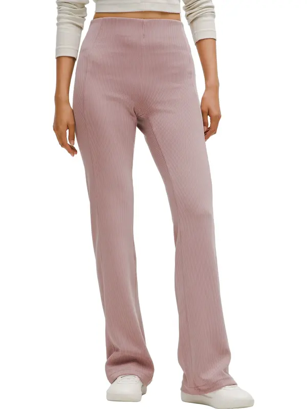 Lululemon Ribbed Softstreme Flared Pant - Twilight Rose
