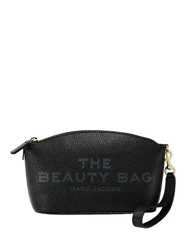 Marc Jacobs Leather Beauty Bag - Black/gold