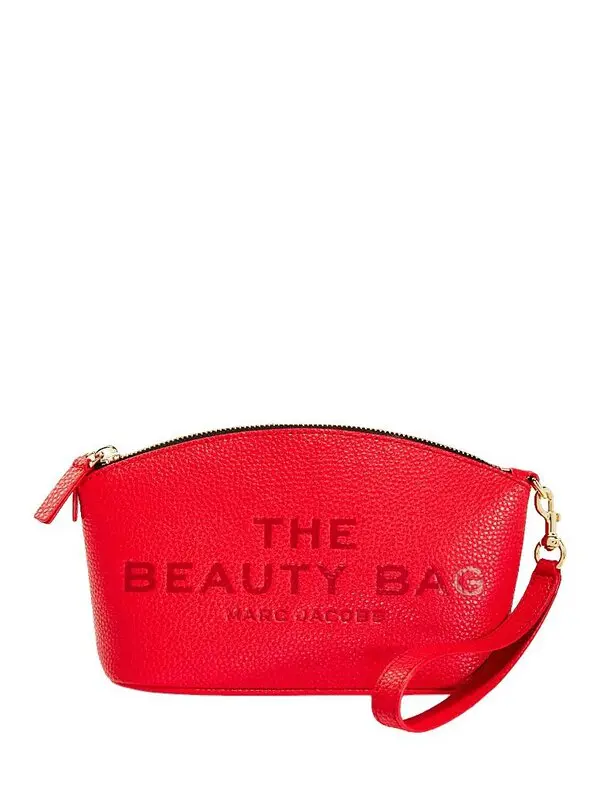 Marc Jacobs Leather Beauty Bag - True Red/gold