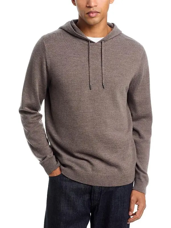 Bloomingdale'S Extra Fine Merino Wool Slim Fit Hooded Sweater Exclusive - Dark Ash