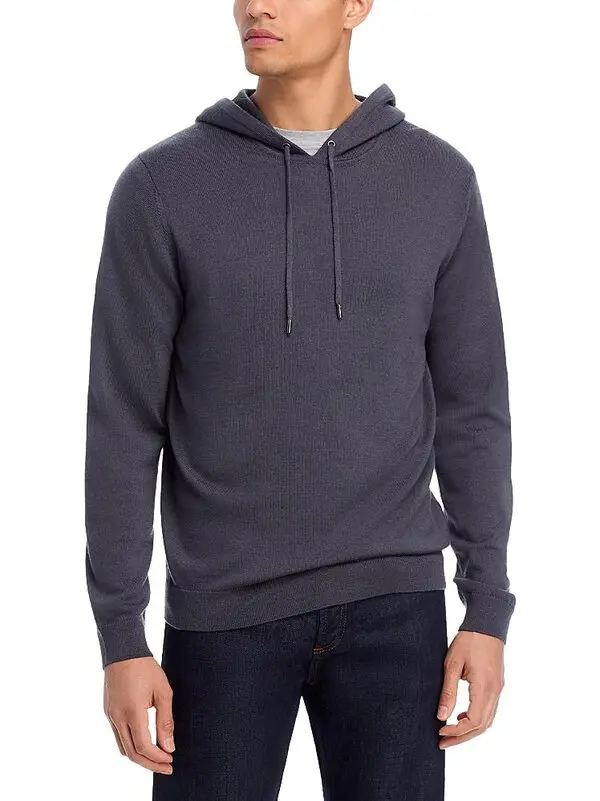 Bloomingdale'S Extra Fine Merino Wool Slim Fit Hooded Sweater - Gunmetal