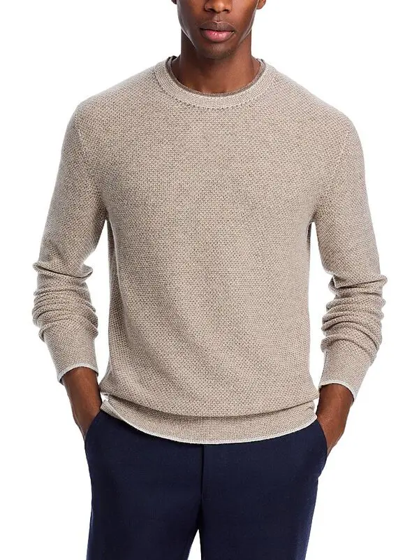 Bloomingdale'S Wool & Cashmere Jacquard Sweater Exclusive - Oatmeal Multi