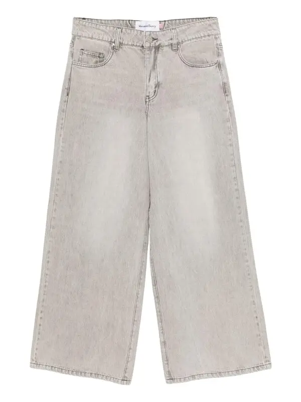 HOUSE OF SUNNY 13oz Wide Leg Jeans - Grey