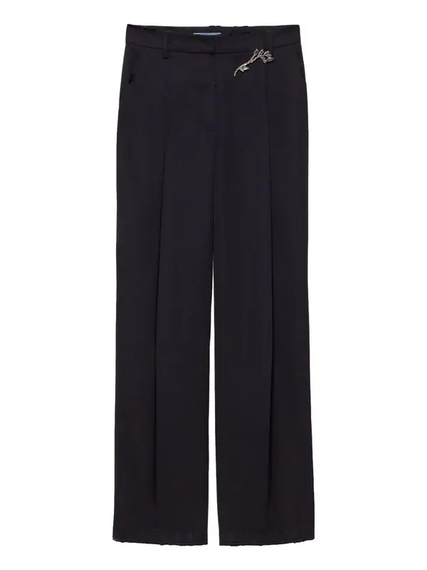 Prada Gabardine Trousers - Blue