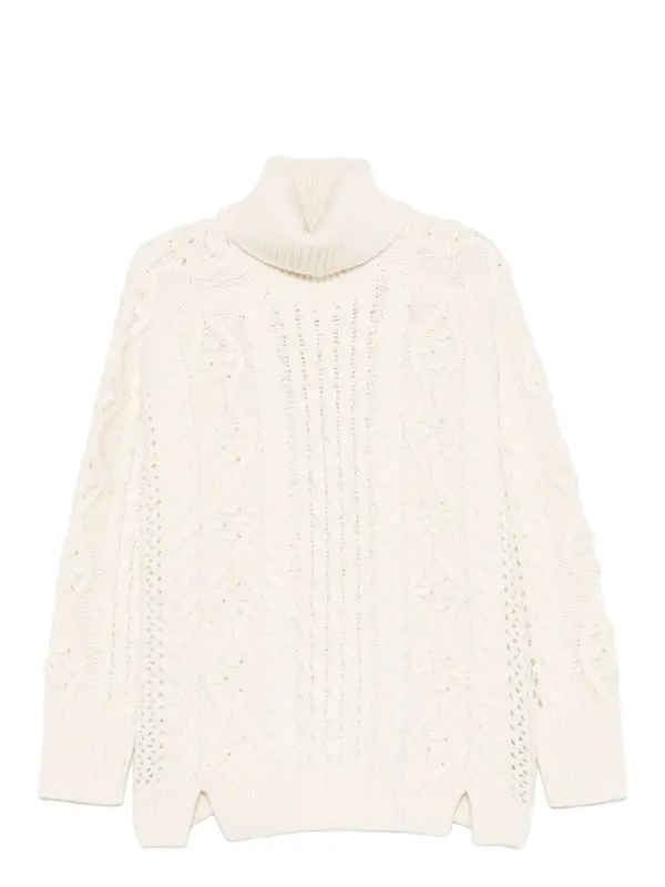 Loulou De Saison Anar Cable Knit Sweater - White
